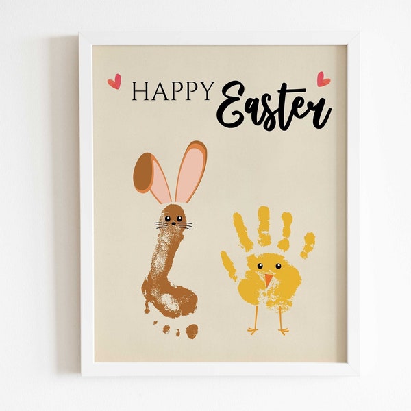 Easter Footprint Art - Etsy