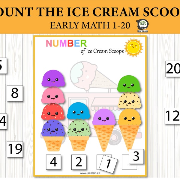 Ice-cream Alphabet Matching Printable Preschool Busy Book Page ...