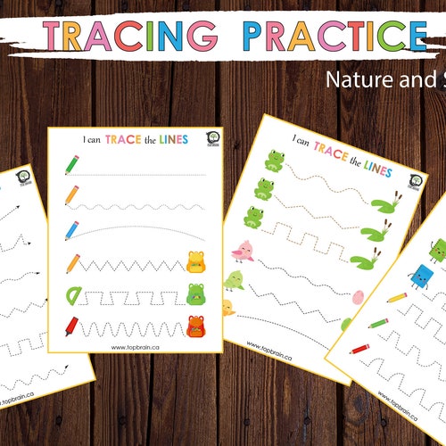 Toddler Busy Book Tracing Tracing Binder Worksheets - Etsy