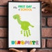 First Day of School Dinosaur Handprint Art Craft, Back to School ...