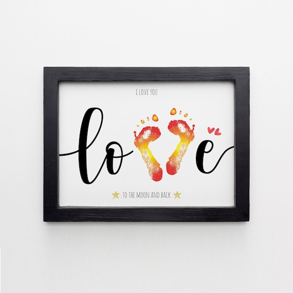 Footprint Heart Craft - Etsy