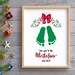 Mistletoe Christmas Footprint Art Craft, Holiday Craft, School Activity ...