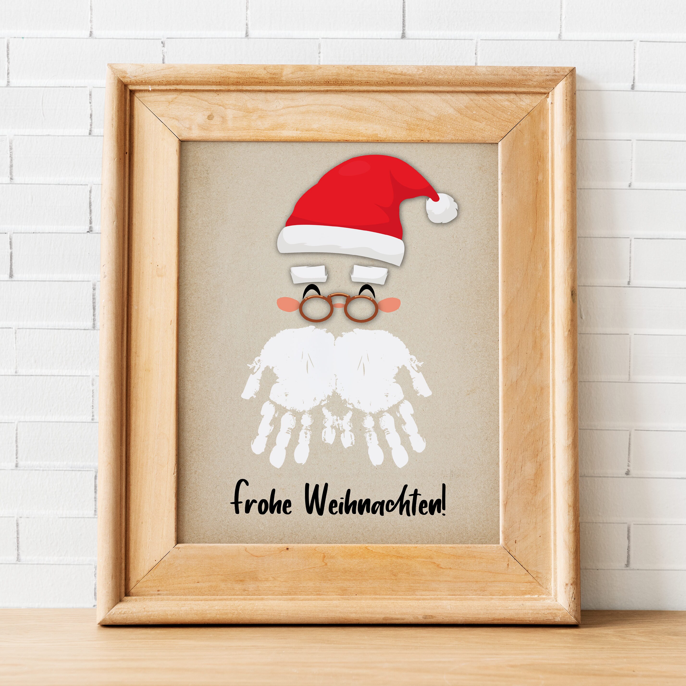 Christmas Santa Handprint Art, Footprint Art, Preschool Activities ...