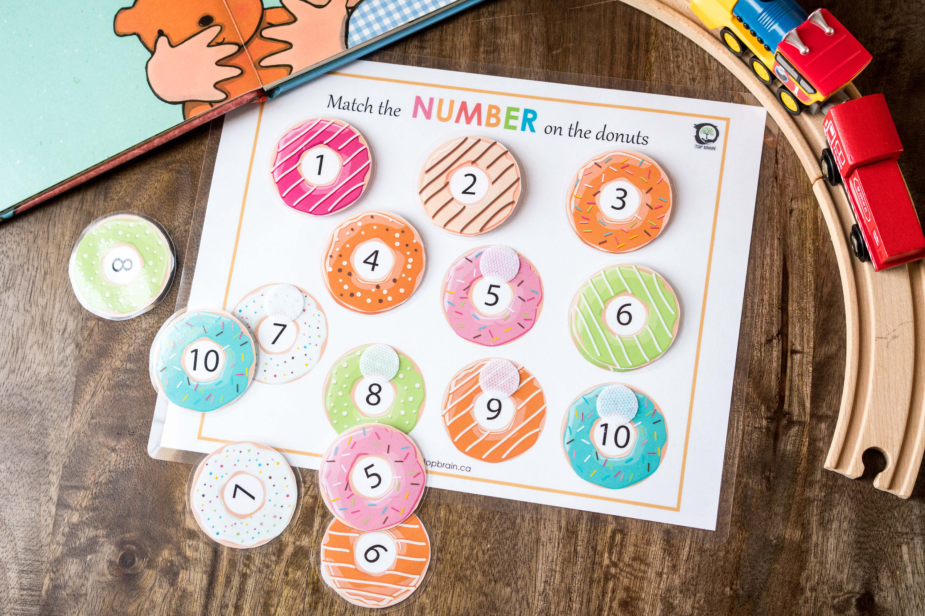 Match Numbers on the Donuts Printable Toddler Activities | Etsy