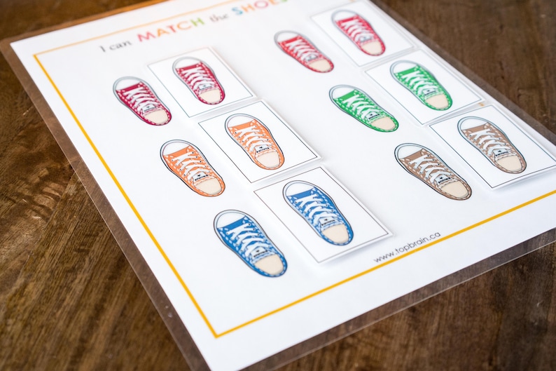 Shoes Printable Game Busy Book Printables Preschool - Etsy