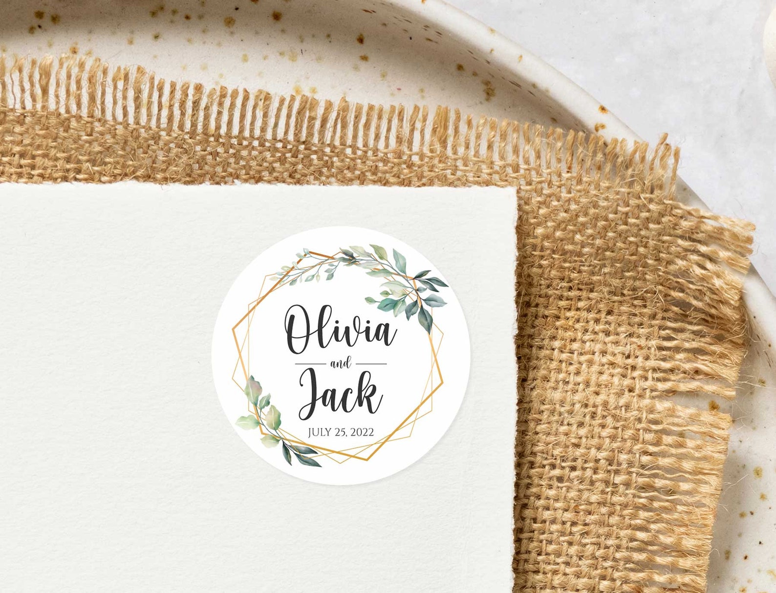Wedding Favor Custom Stickers, Round Wedding Stickers, Wedding ...