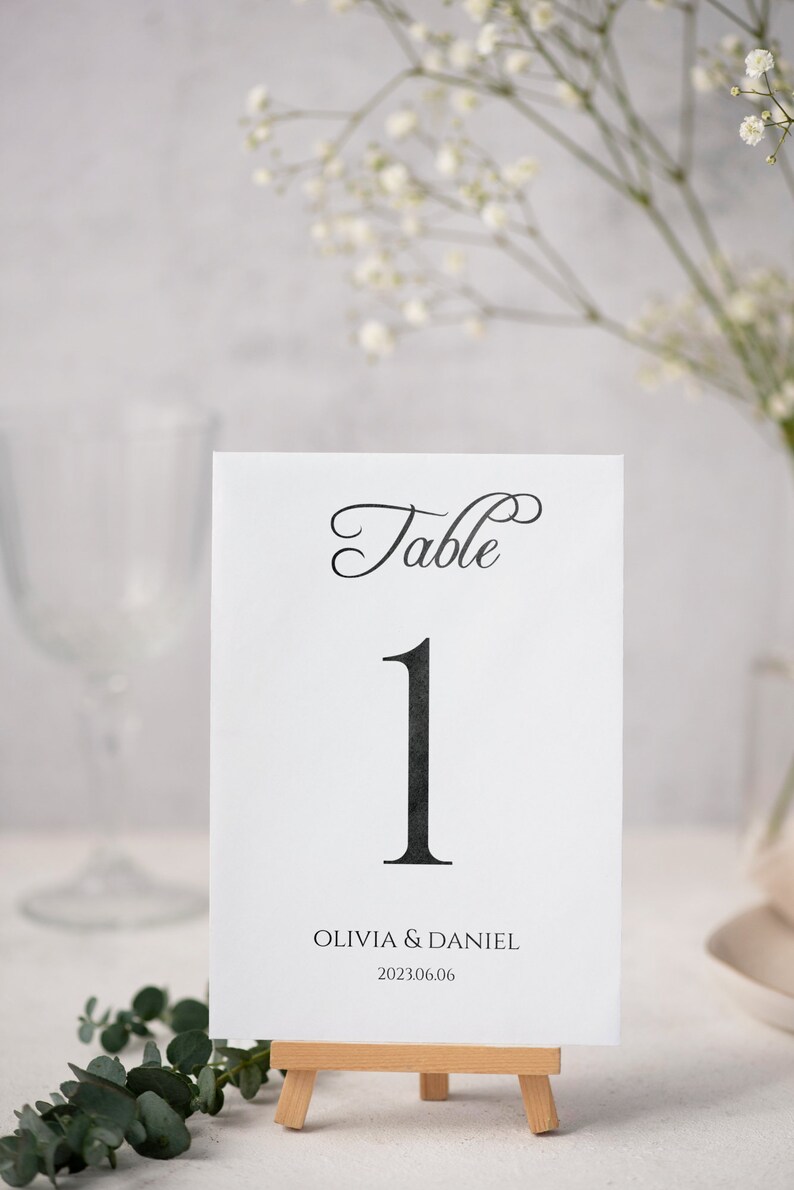 Printable Table Numbers Wedding Table Number Signs Printed - Etsy Australia