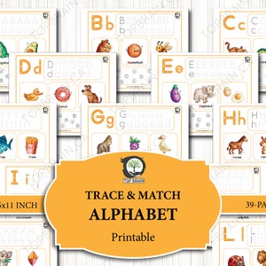 Alphabet Matching for Kids, Alphabet Tracing, Home School, ABC Letter ...