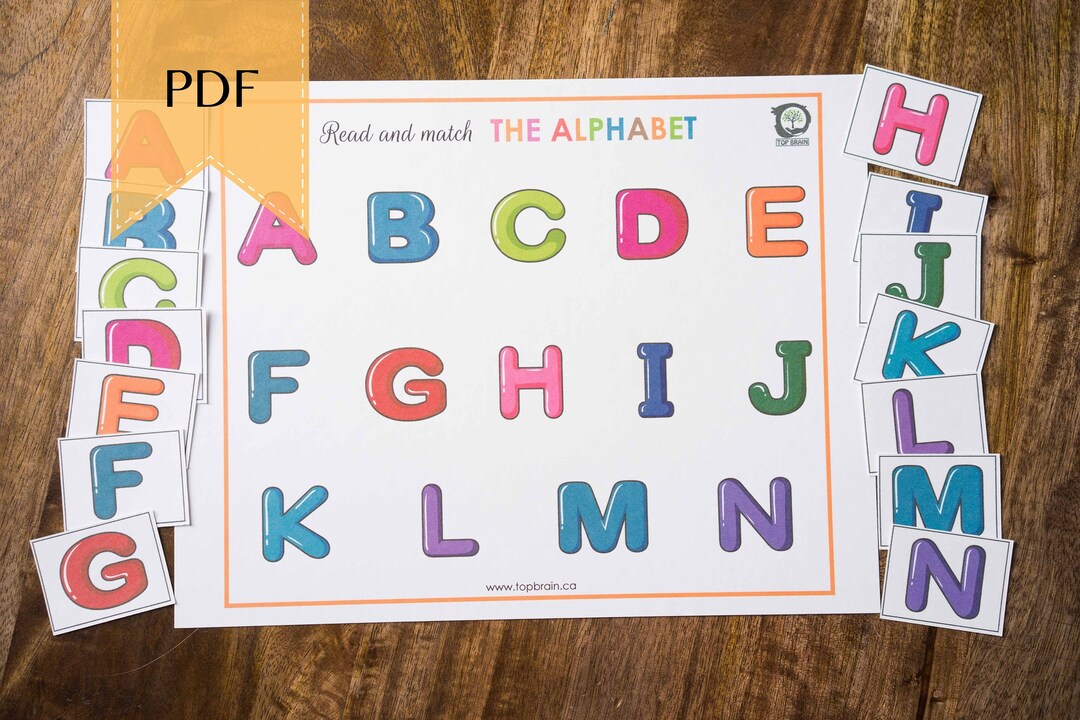 Alphabet Matching Printable, Alphabet Worksheet, Toddler Activities ...