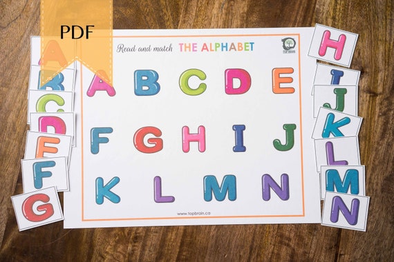 Alphabet Matching Busy Binder Quiet Book Alphabet Worksheet - Etsy Canada