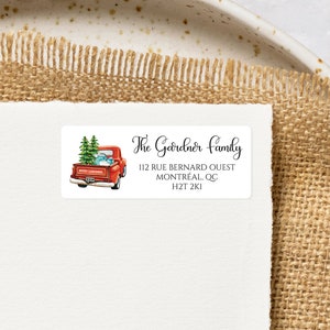Personalized Christmas Return Address Labels, Holiday Address Stickers ...