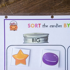 Sort the Size - Halloween Candy Printable, Busy Book Printable ...