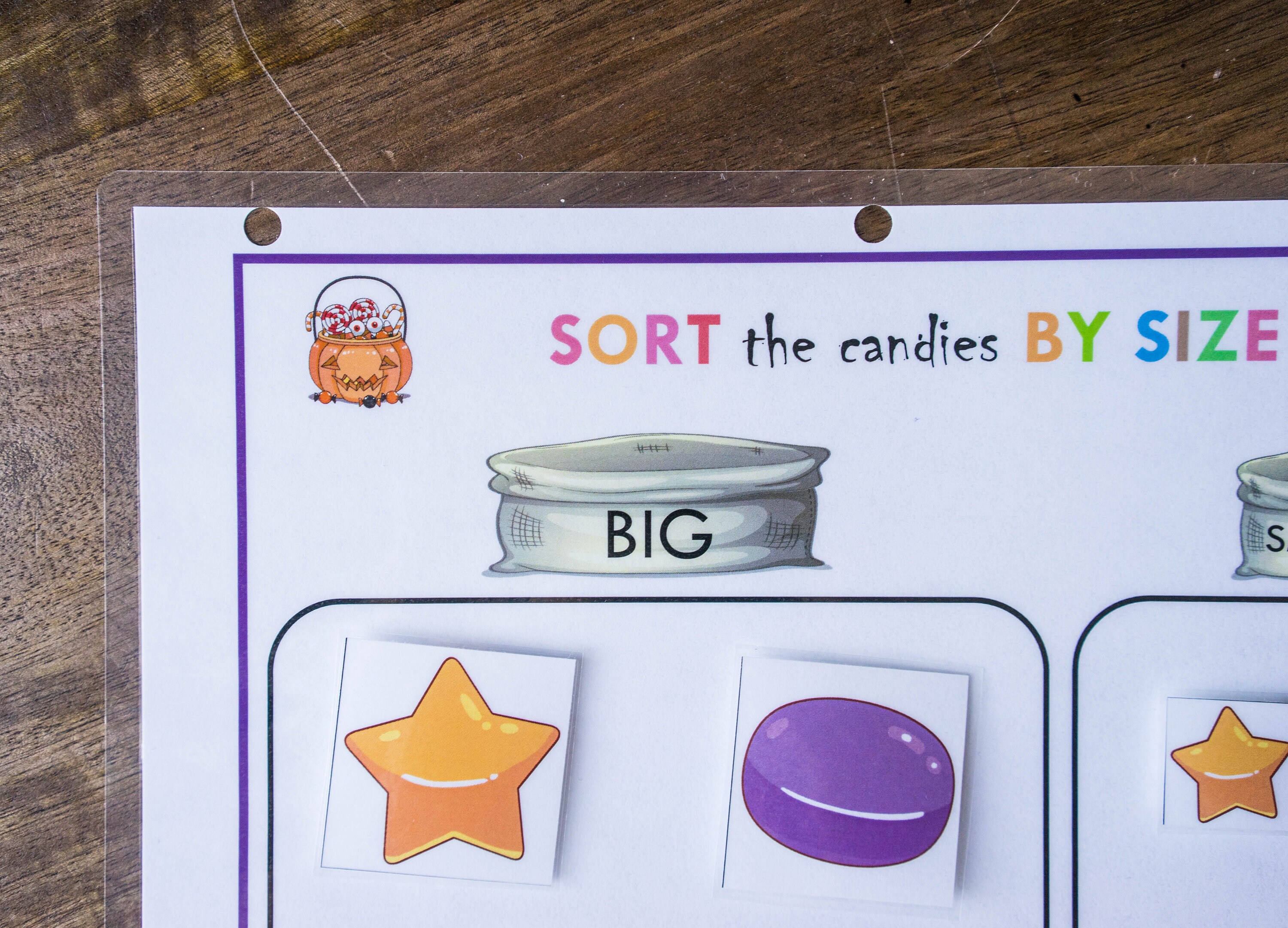 Sort the Size Halloween Candy Printable Busy Book | Etsy