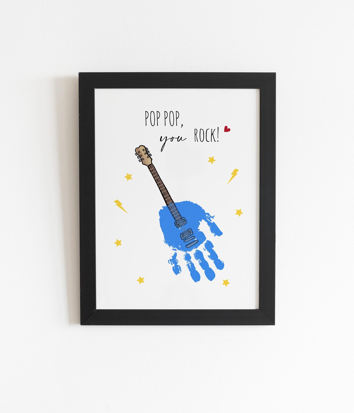 Handprint Art Craft Kids, Pop Pop You Rock, Father's Day Birthday, Kids ...