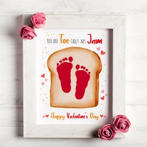 Jam Valentines Day Handprint Footprint Art Craft, Valentines Day Gift ...