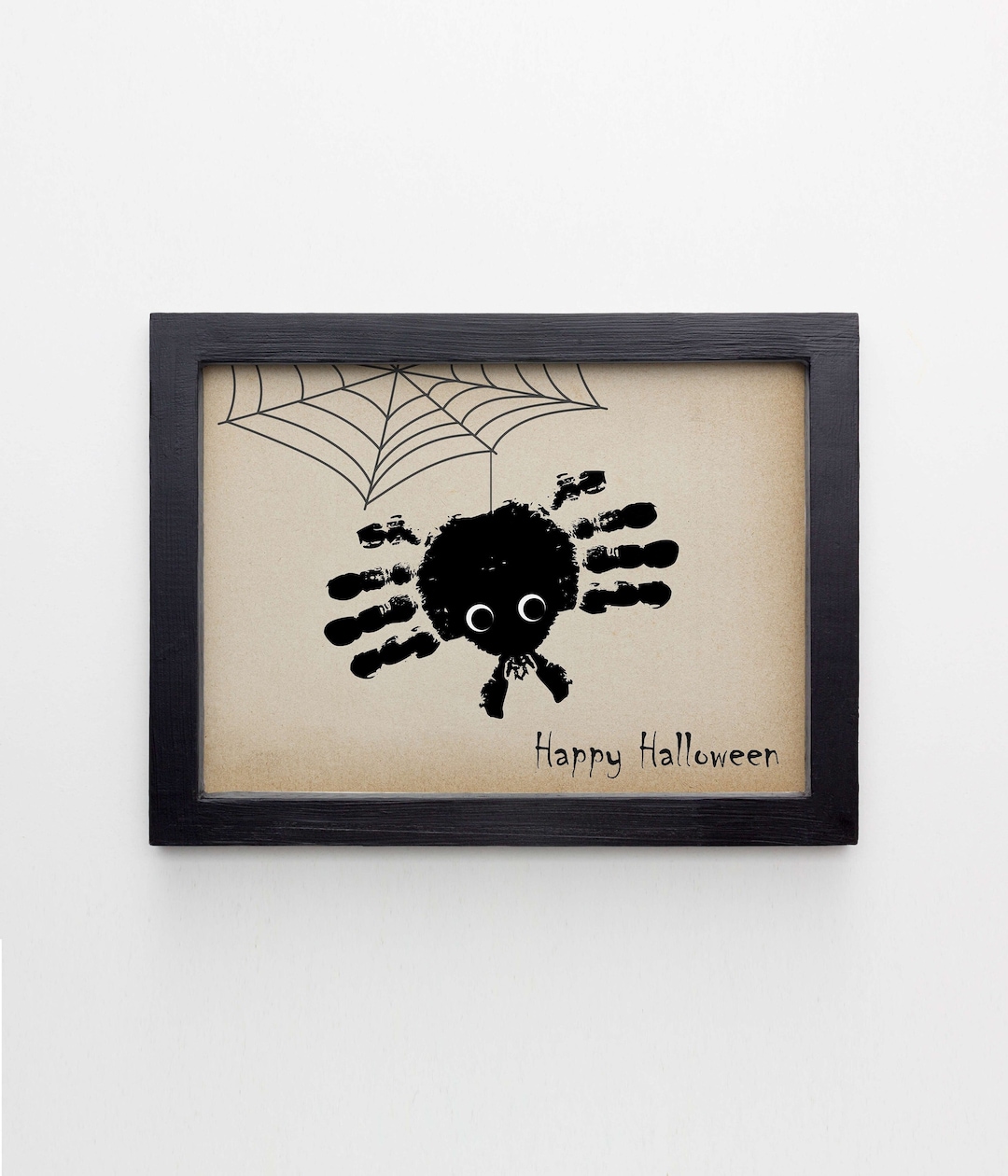 Halloween Handprint Art Spider, Baby Halloween Handprint Art, Halloween ...