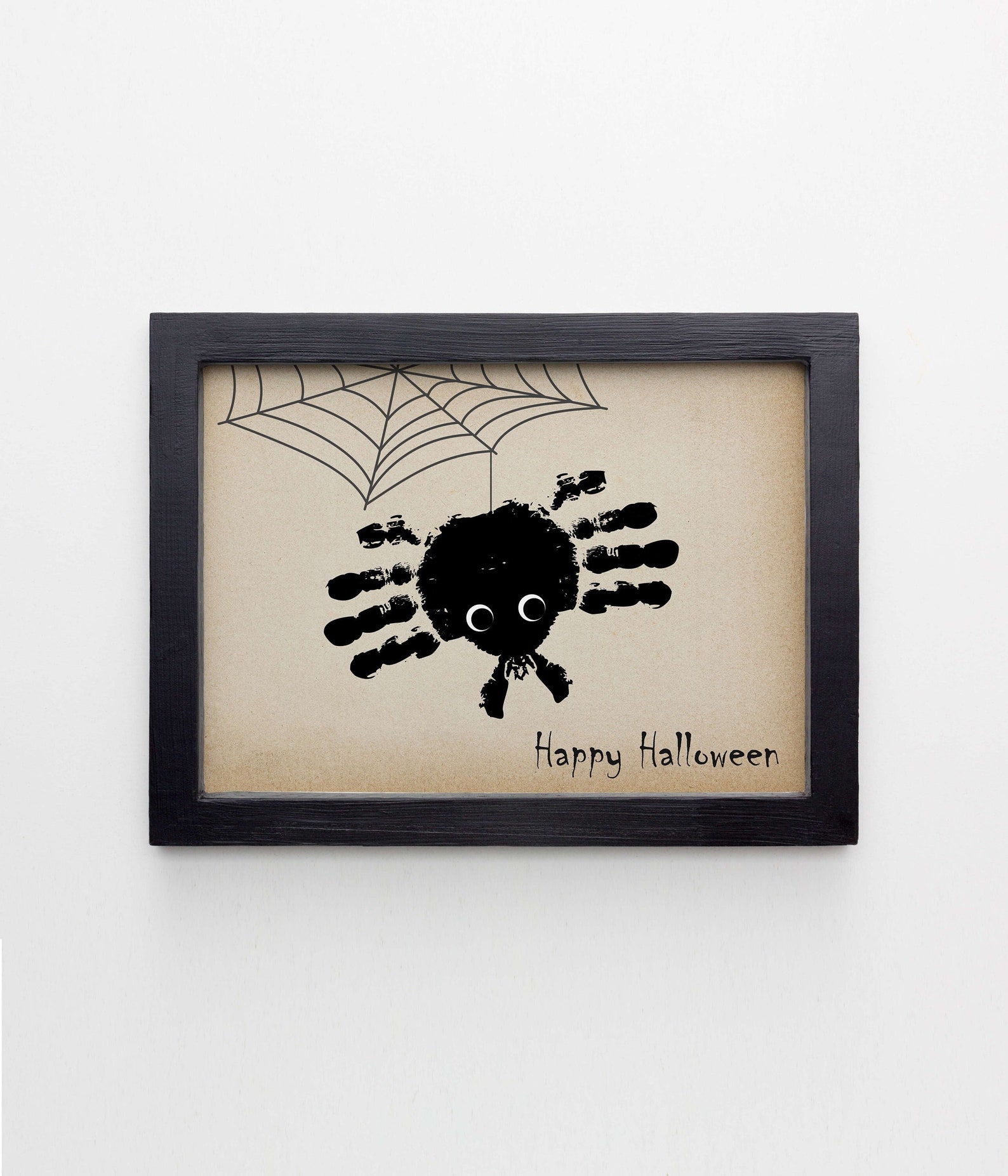 Halloween Handprint Art Spider, Baby Halloween Handprint Art, Halloween ...