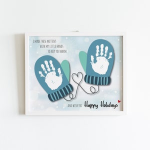 Mitten Poem Handprints Footprints Art Craft, Baby Toddler Kids Art ...