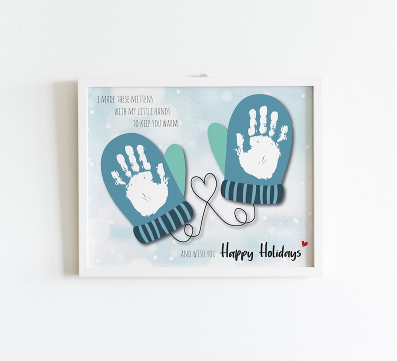 Mitten Poem Handprints Footprints Art Craft Baby Toddler Kids - Etsy