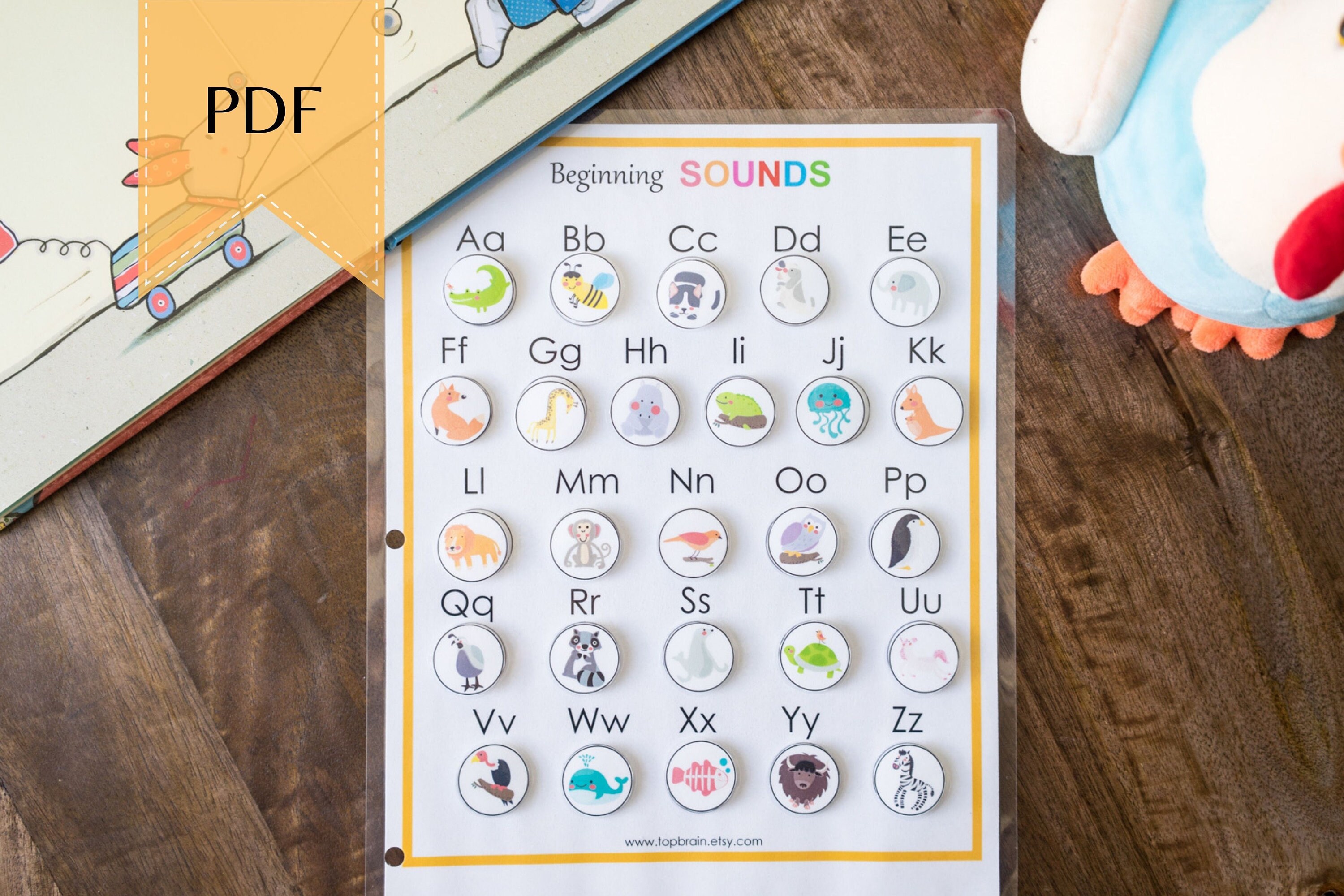 Animal Alphabet Beginning Sound Printable Alphabet Busy Book - Etsy Canada