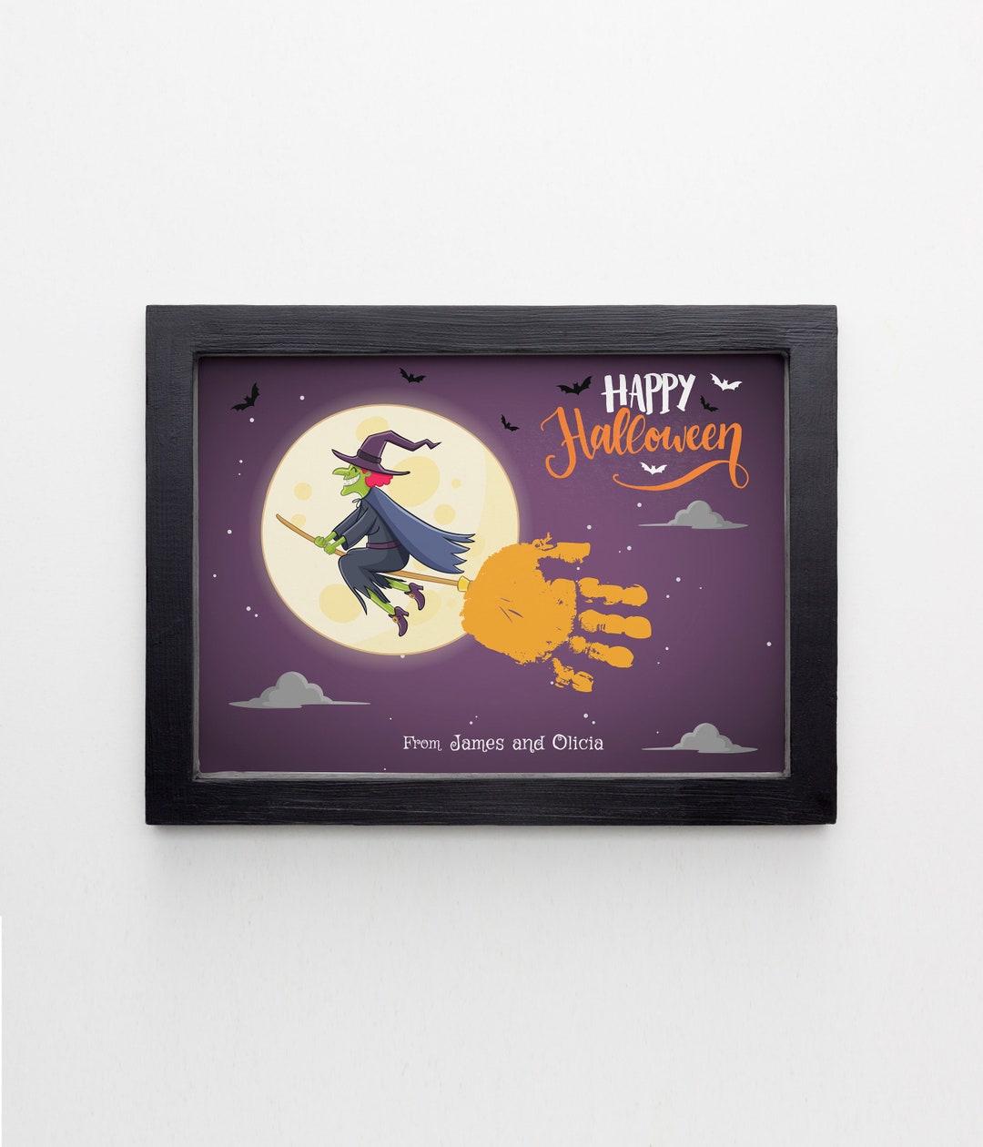 Halloween Handprint Crafts, My First Halloween Handprint Art, Halloween ...