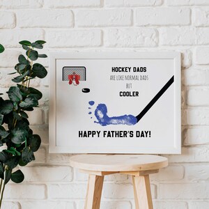 Fathers Day Gift, Gift for Dad, Fathers Day Ice Hockey Handprint ...
