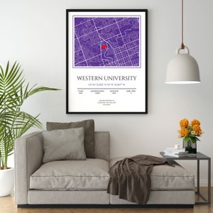 University of Guelph Map Print, University Graduation Gift, University ...