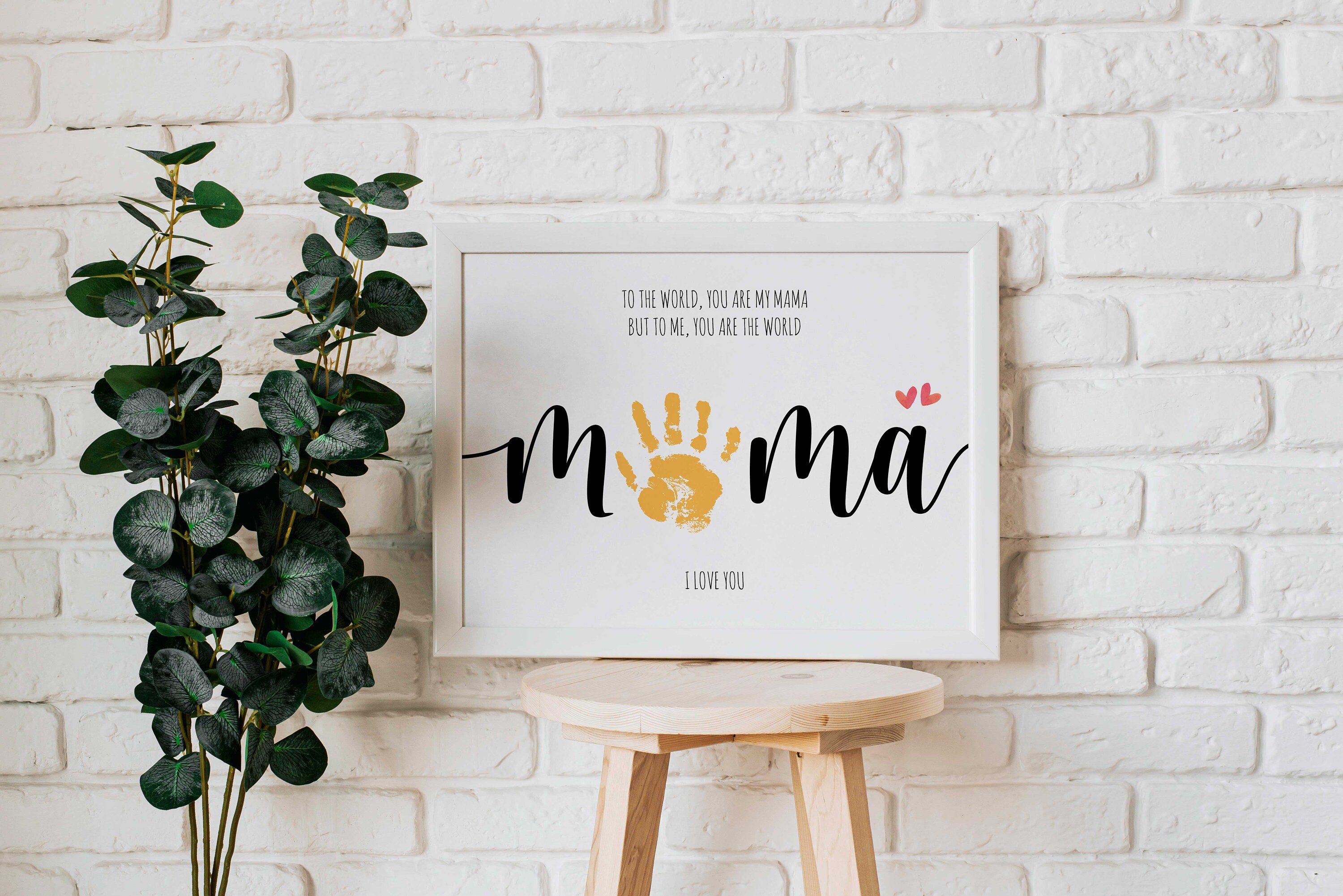 MAMA Handprint Footprint Art Craft Mothers Day Gift for Mum - Etsy