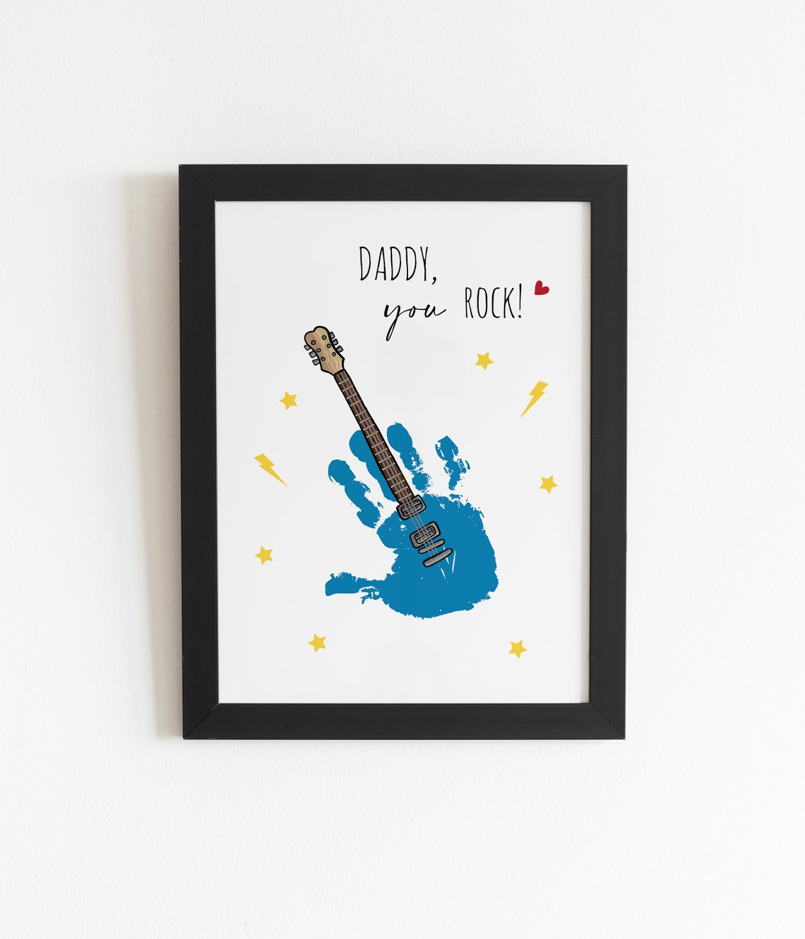 Handprint Art Craft for Kids Daddy You Rock Father's Day - Etsy
