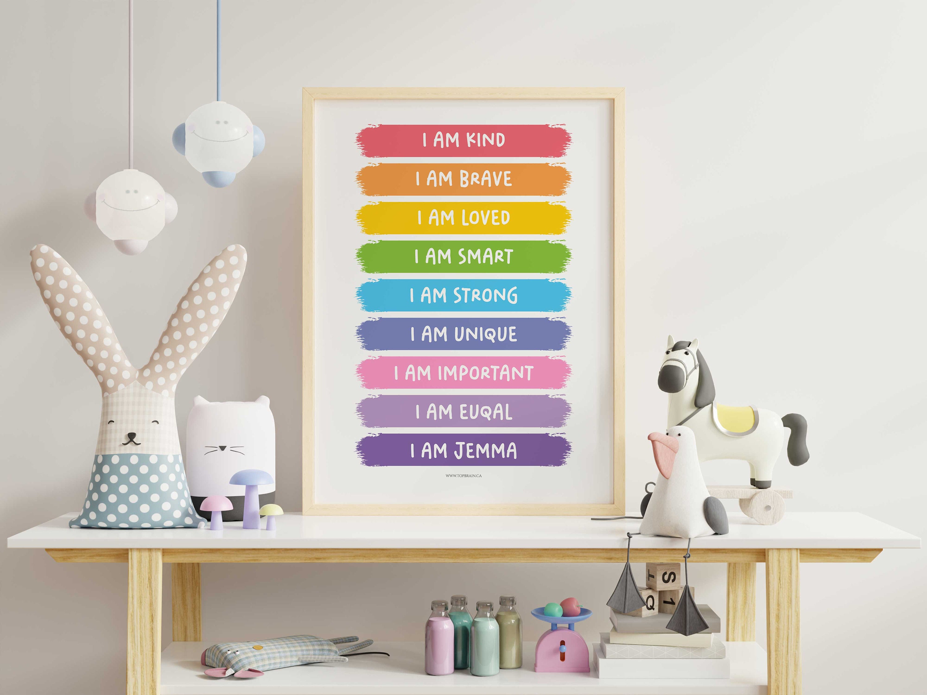 Personalized Positive Affirmation Poster Wall Art Educational | Etsy