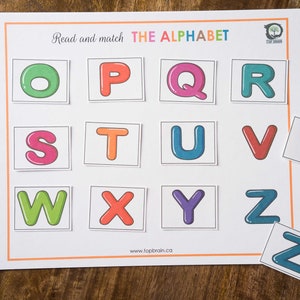 Alphabet Matching Busy Binder, Quiet Book, Alphabet Worksheet, Toddler ...