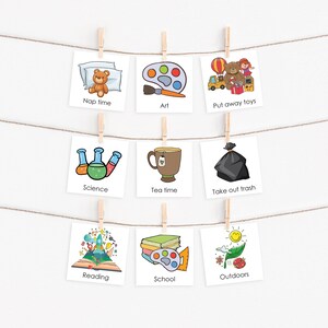 Kids Chore Cards, Routine Flash Cards, Daily Responsibilities ...