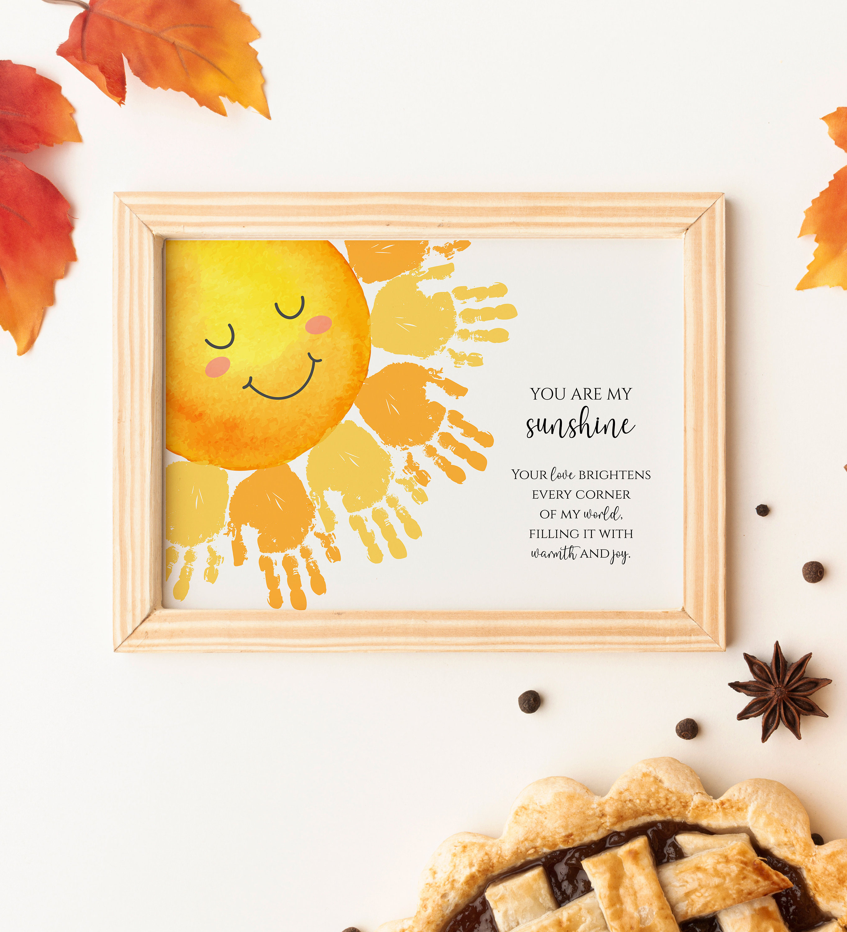 You Are My Sunshine Handprint Art, Sibling Handprint, DIY Mum's ...