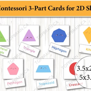 30 Shapes Flashcards Printable, Montessori Toddler Printable Cards ...