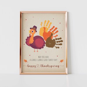 Happy Thanksgiving Handprint Art Craft, Kids Handprint Art Card ...