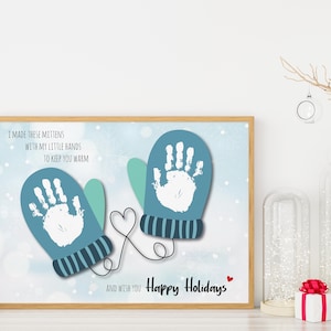 Mitten Poem Handprints Footprints Art Craft, Baby Toddler Kids Art ...