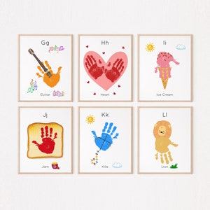Alphabet Handprint Art Craft Kids, Handprint Art Printable, ABC ...