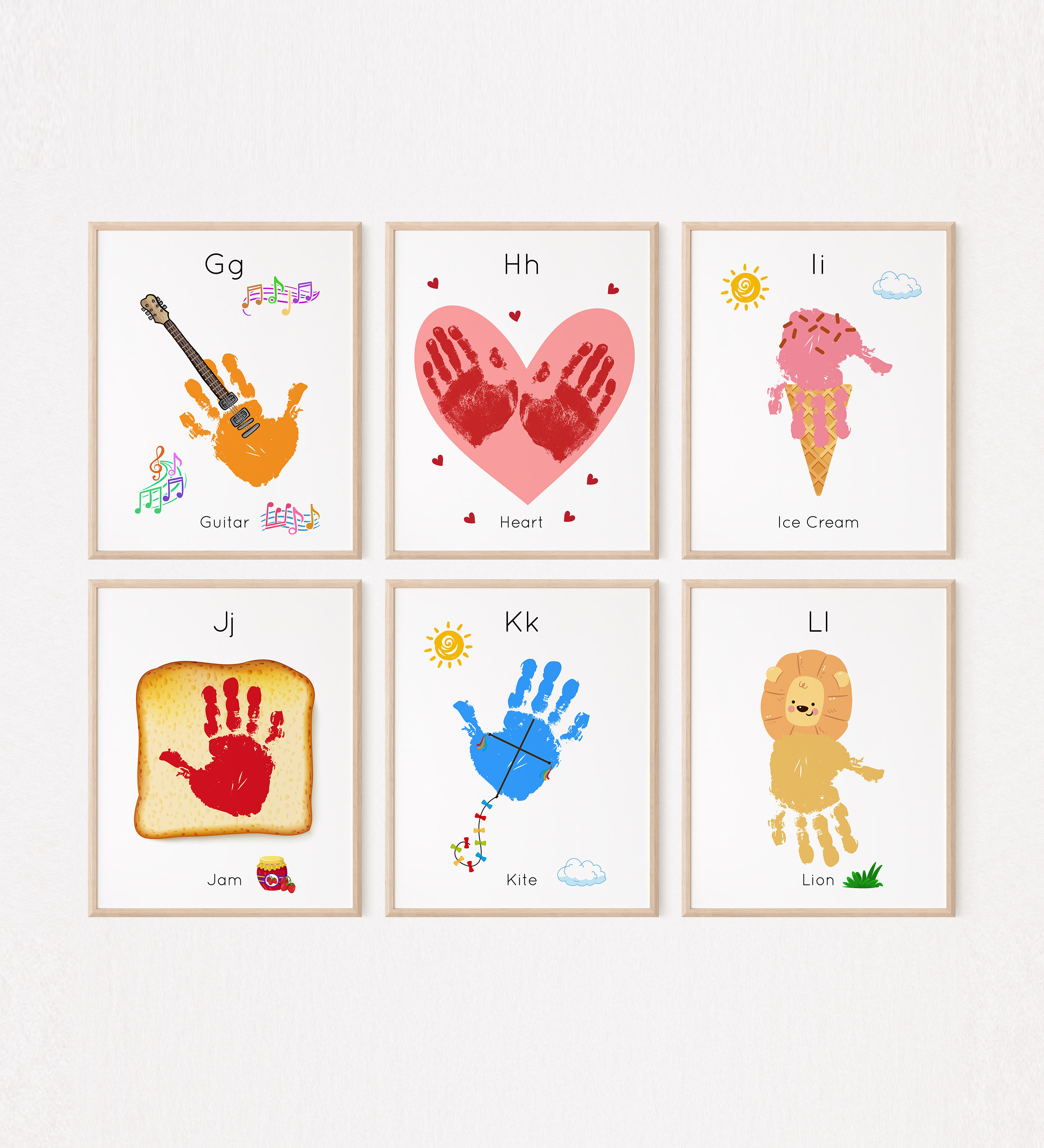 Alphabet Handprint Art Craft for Kids Handprint Art - Etsy Canada