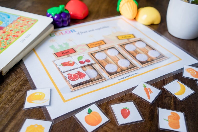 Color Sorting Busy Book Printable. Color Matching Game | Etsy