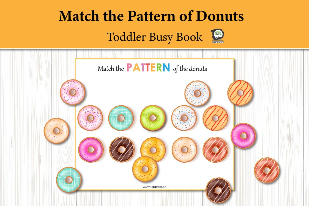 Match the Pattern of Donuts Kids Activity, Pattern Identification ...