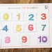 Numbers Matching Printable 0-10 Counting Worksheet Toddler - Etsy