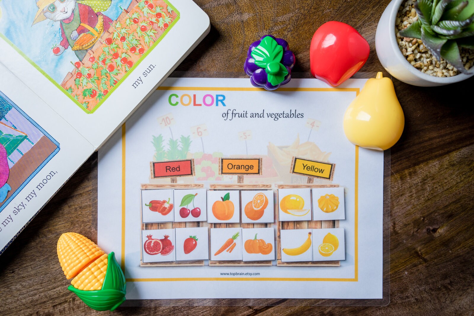 Color Sorting Busy Book Printable. Color Matching Game | Etsy