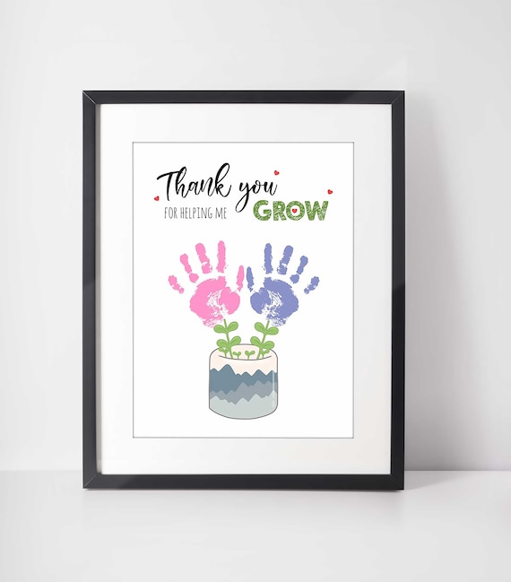 Teacher Appreciation Gifts Handprint Footprint Art Craft Best - Etsy