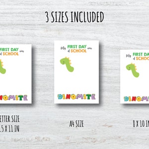 First Day of School Dinosaur Handprint Art Craft, Back to School ...