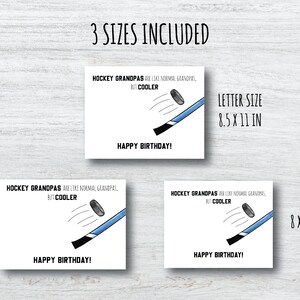 Hockey Grandpa Birthday Handprint Footprint Art Craft, Grandfather ...
