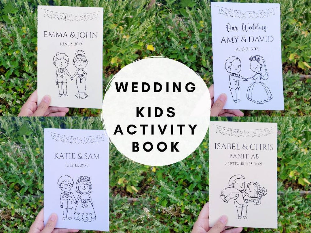 Personalized Kid's Wedding Coloring Book, Kids Wedding Favors, Wedding ...