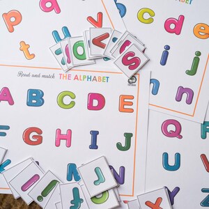 Alphabet Matching Busy Binder, Quiet Book, Alphabet Worksheet, Toddler ...