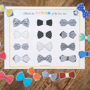 Bow Tie Pattern, Preschool Worksheets, Preschool Curriculum, Montessori ...