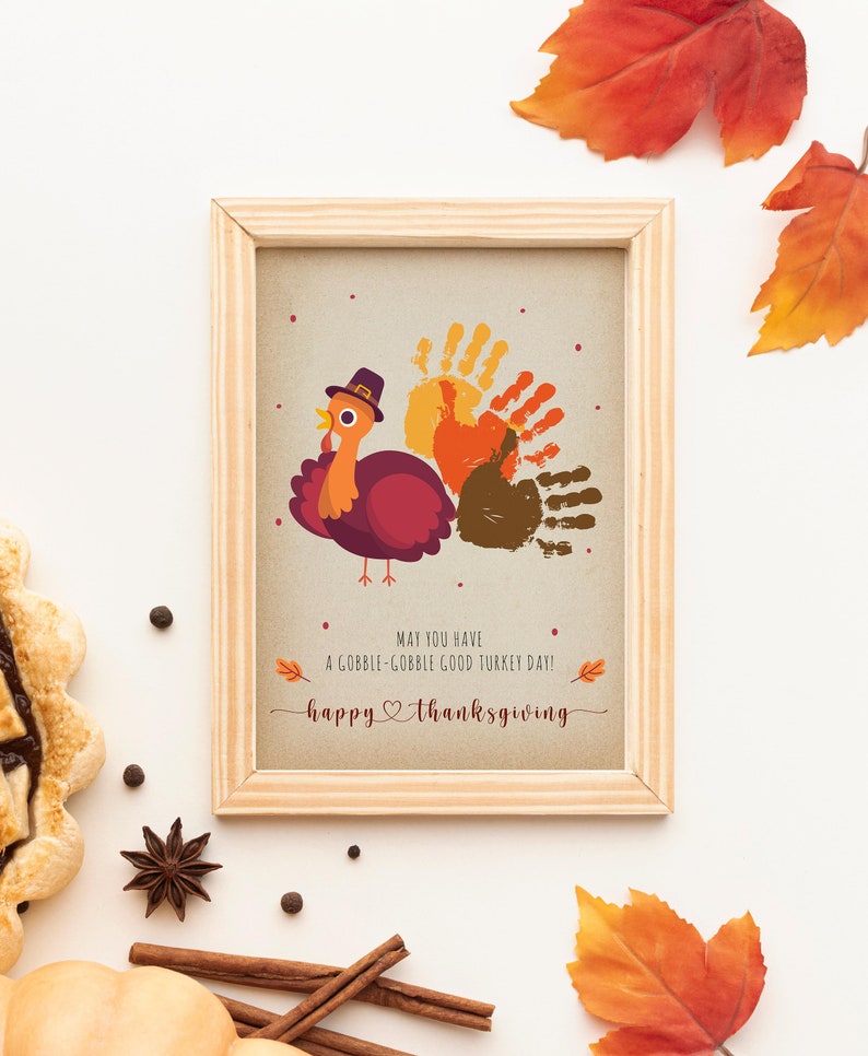 Happy Thanksgiving Handprint Art Craft Kids Handprint Art - Etsy