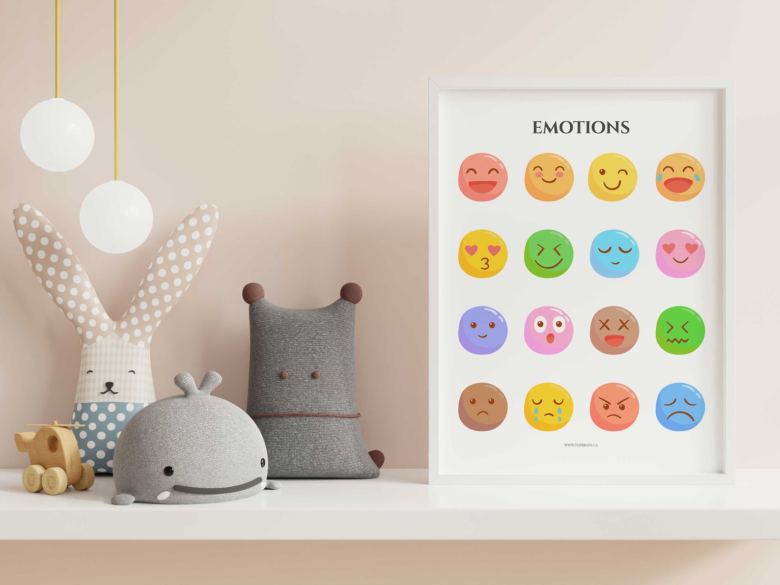 Emotions & Feelings Educational Wall Art Poster Playroom | Etsy